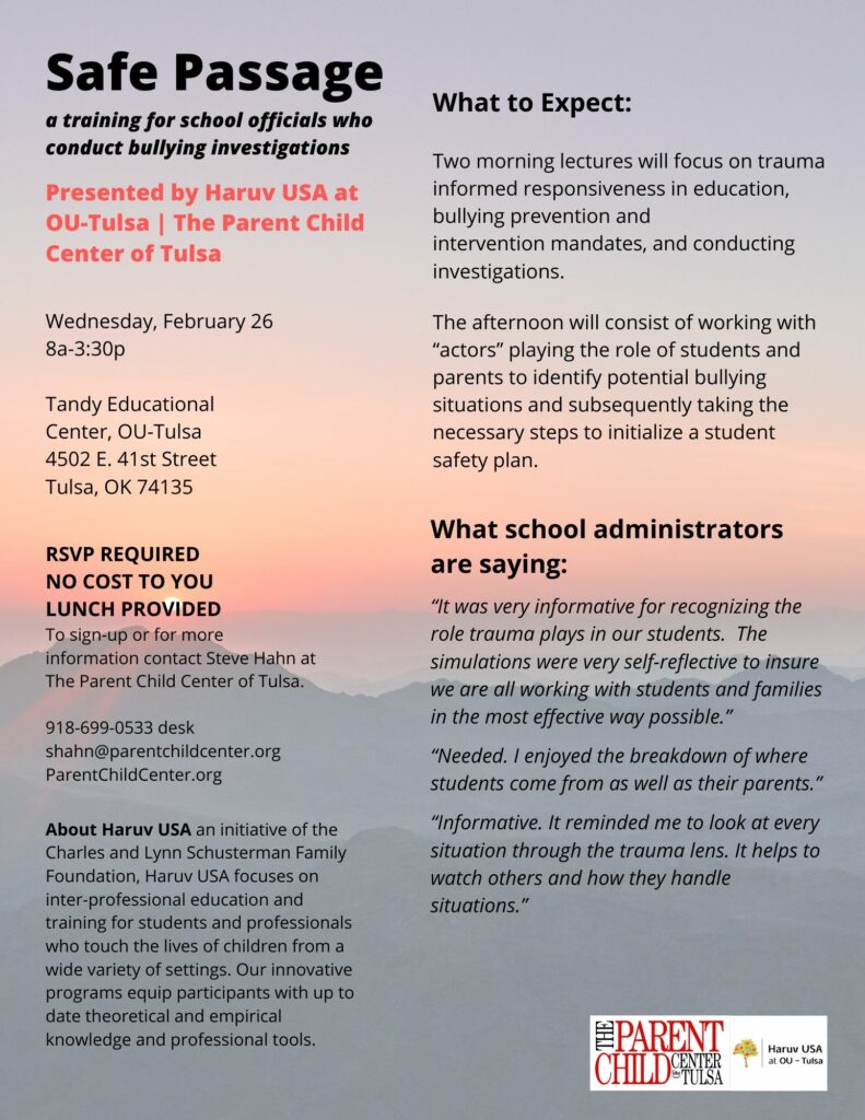 First Safe Passage of 2020 February 26th! – preventbullyingtulsa.org